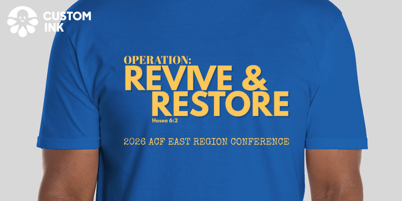 ACF East Region Conference 2026 T-Shirts ( Blue) Custom Ink Fundraising