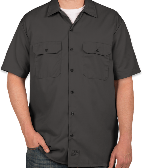 Custom Dickies Twill Industrial Work Shirt - Design Work Shirts Online ...