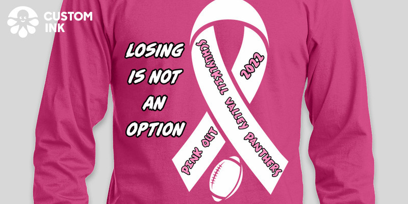 SV Cheerleading Pink Out 2022 T-Shirt Sale Custom Ink Fundraising