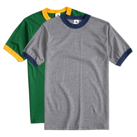Custom Ringer & Raglan T-shirts - Design Ringers & 3/4 Sleeve Tees Online
